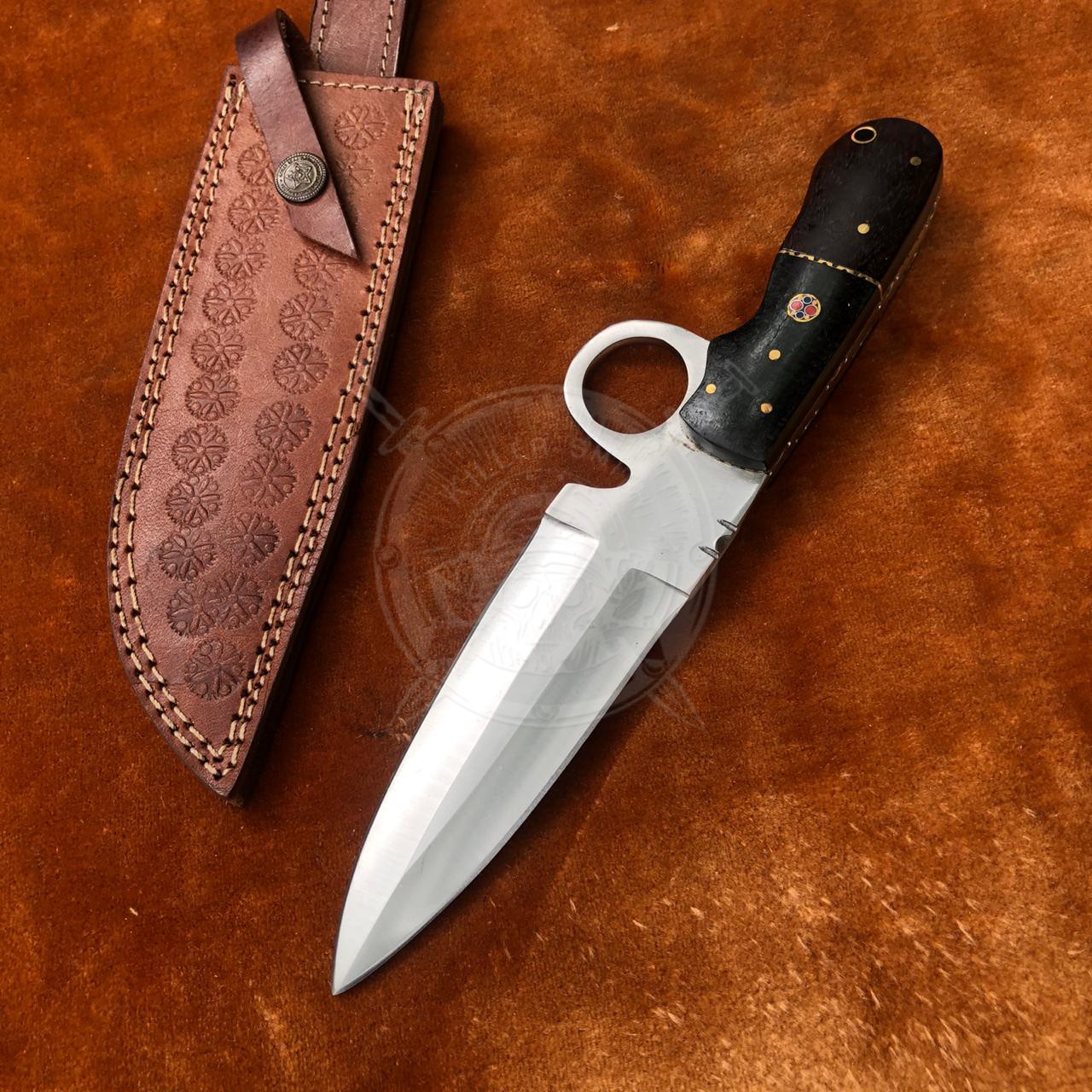 Custom Handmade D2 Steel Tactical Boot Knife With Leather Sheath ...
