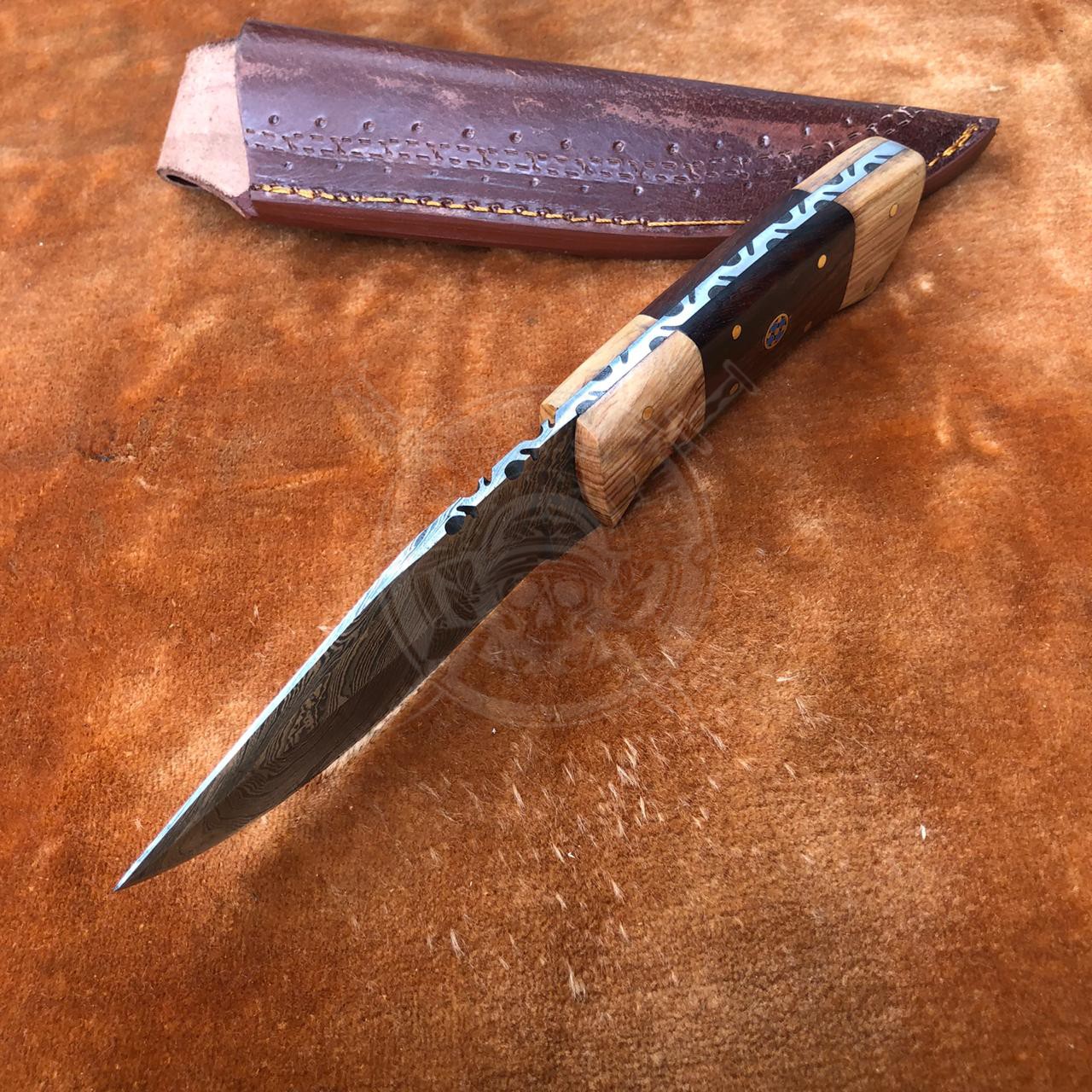 Custom Hand forged 9,00″ Hunting Knife With Leather Sheath – Killer Smith